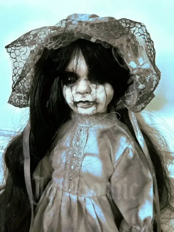 15.7" Creepy Porcelain Dolls, OOAK Gothic Spooky Bride Doll