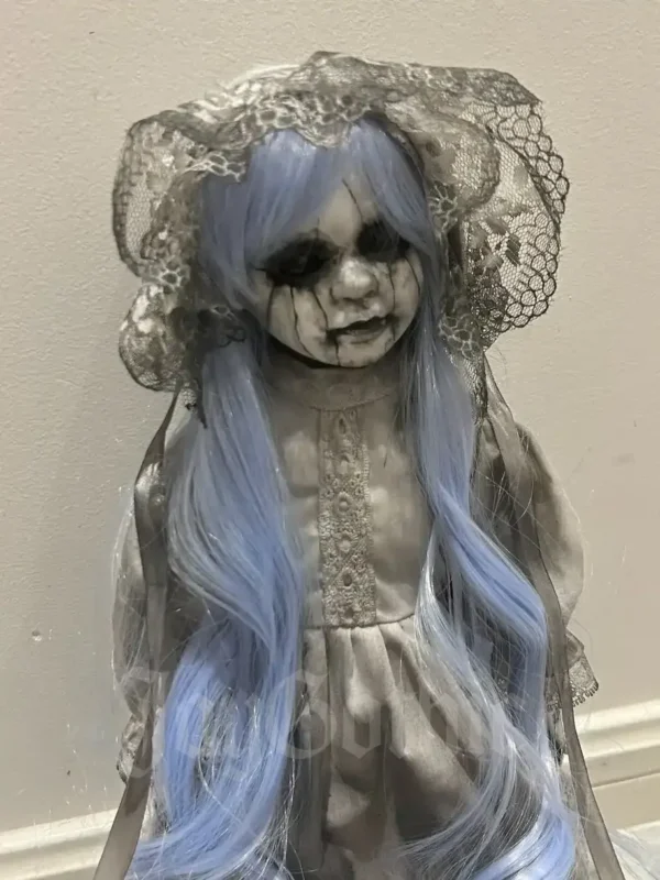 15.7" Creepy Porcelain Dolls, OOAK Gothic Spooky Bride Doll